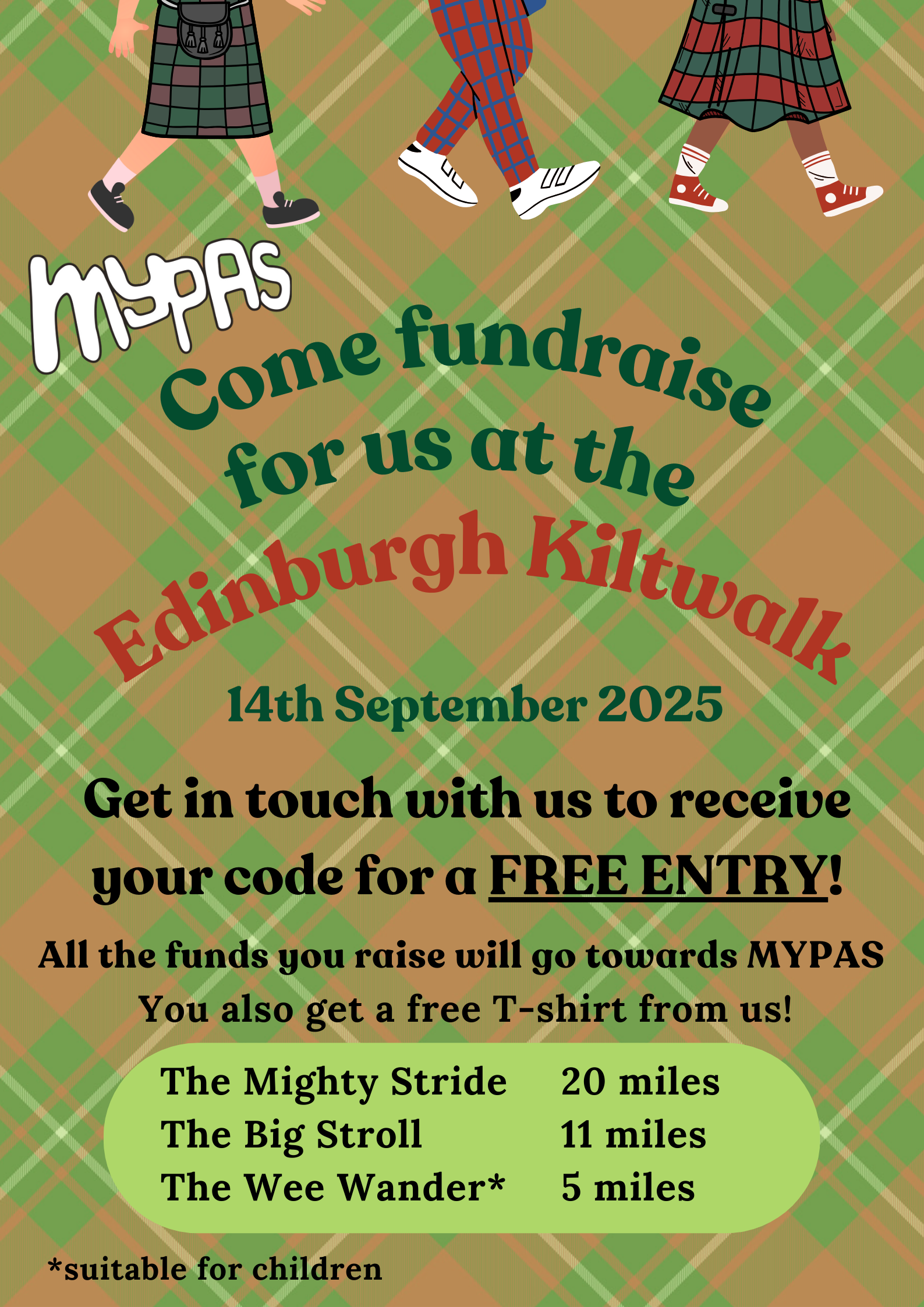 The Edinburgh Kiltwalk 2025 entries are now open! - MYPAS HOME